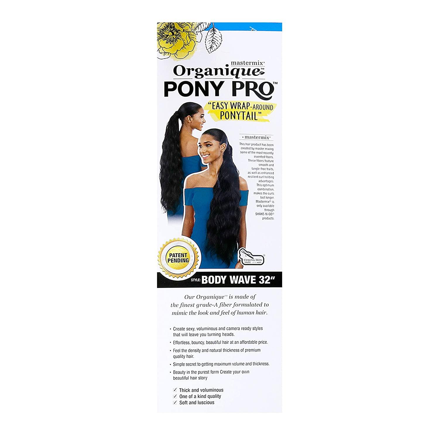 Organique Pony Pro Ponytail - BODY WAVE 32 | Shake-N-Go Synthetic ...