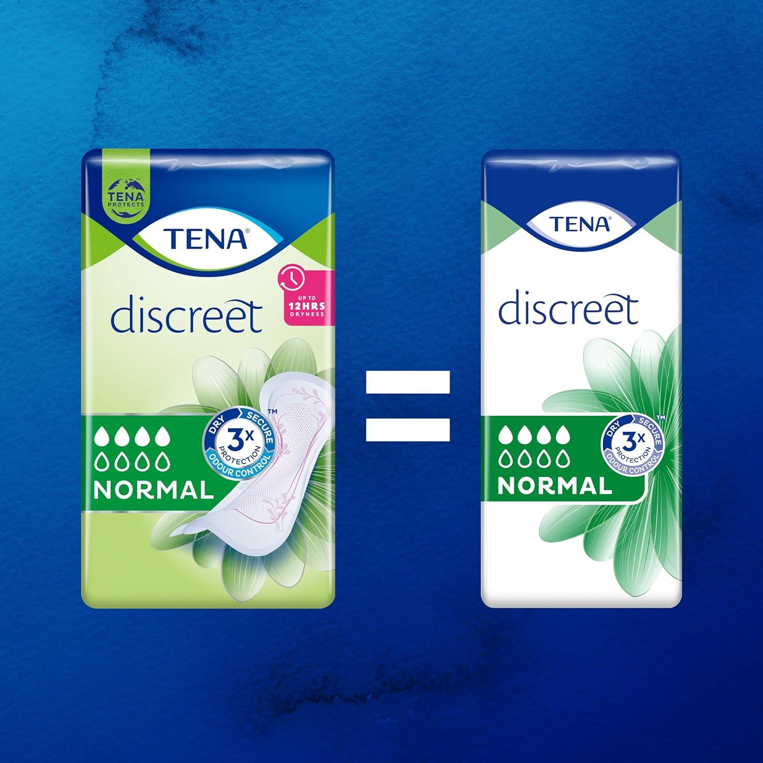 TENA Discreet Extra Incontinence Pads for Women - 72 Individually ...