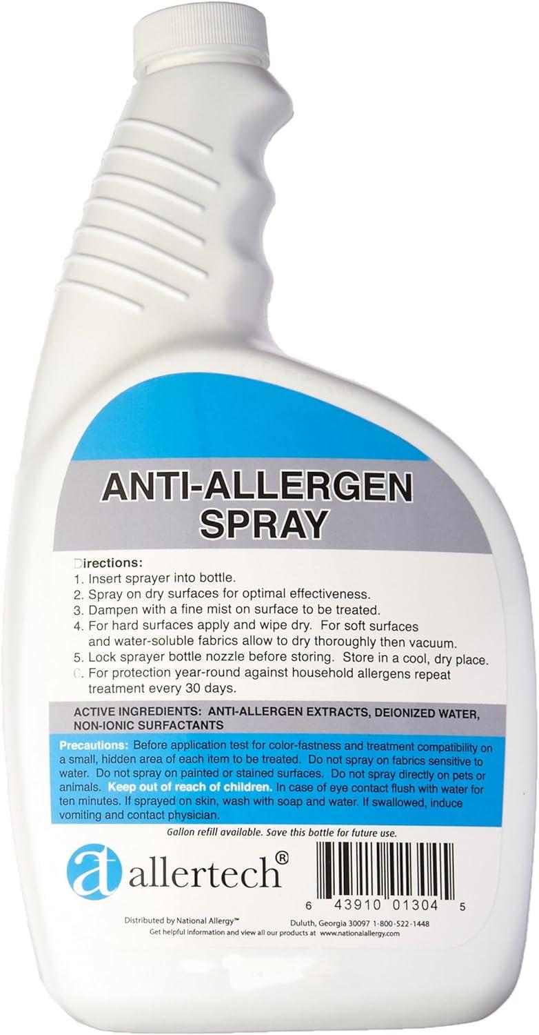 Allertech Anti-Allergen Solution 32oz Spray - Allergy Relief for Home ...