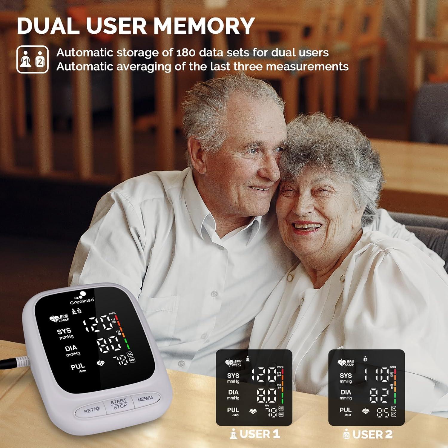 Automatic Talking Blood Pressure Monitor - Rechargeable Upper Arm Cuff ...