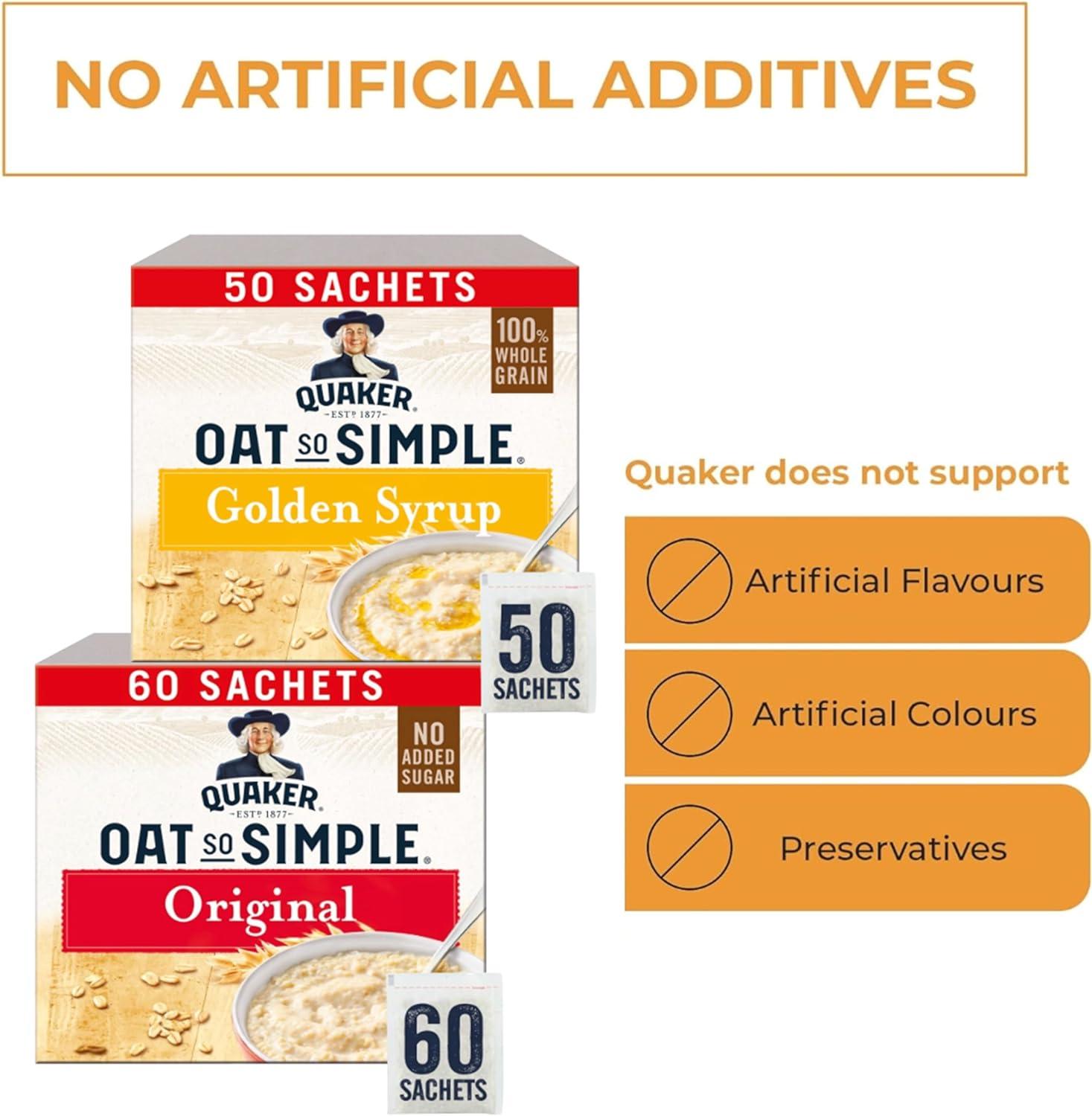 Whole Grain Porridge Oats Bulk Buy - 60 Sachets of Original & 50 ...