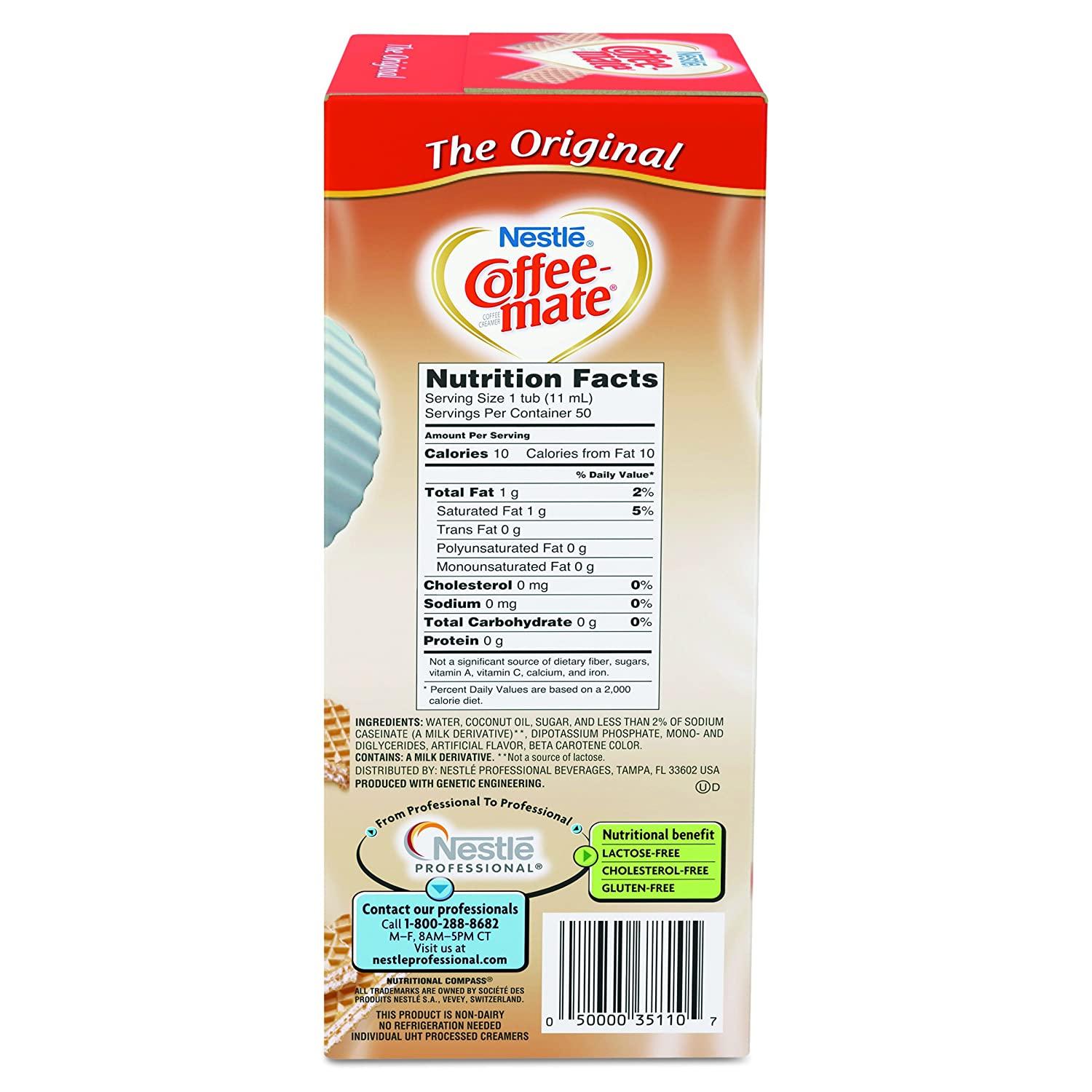 Nestle Coffee-mate Liquid Creamer Singles Original 0.38 Oz - Box of 50 ...