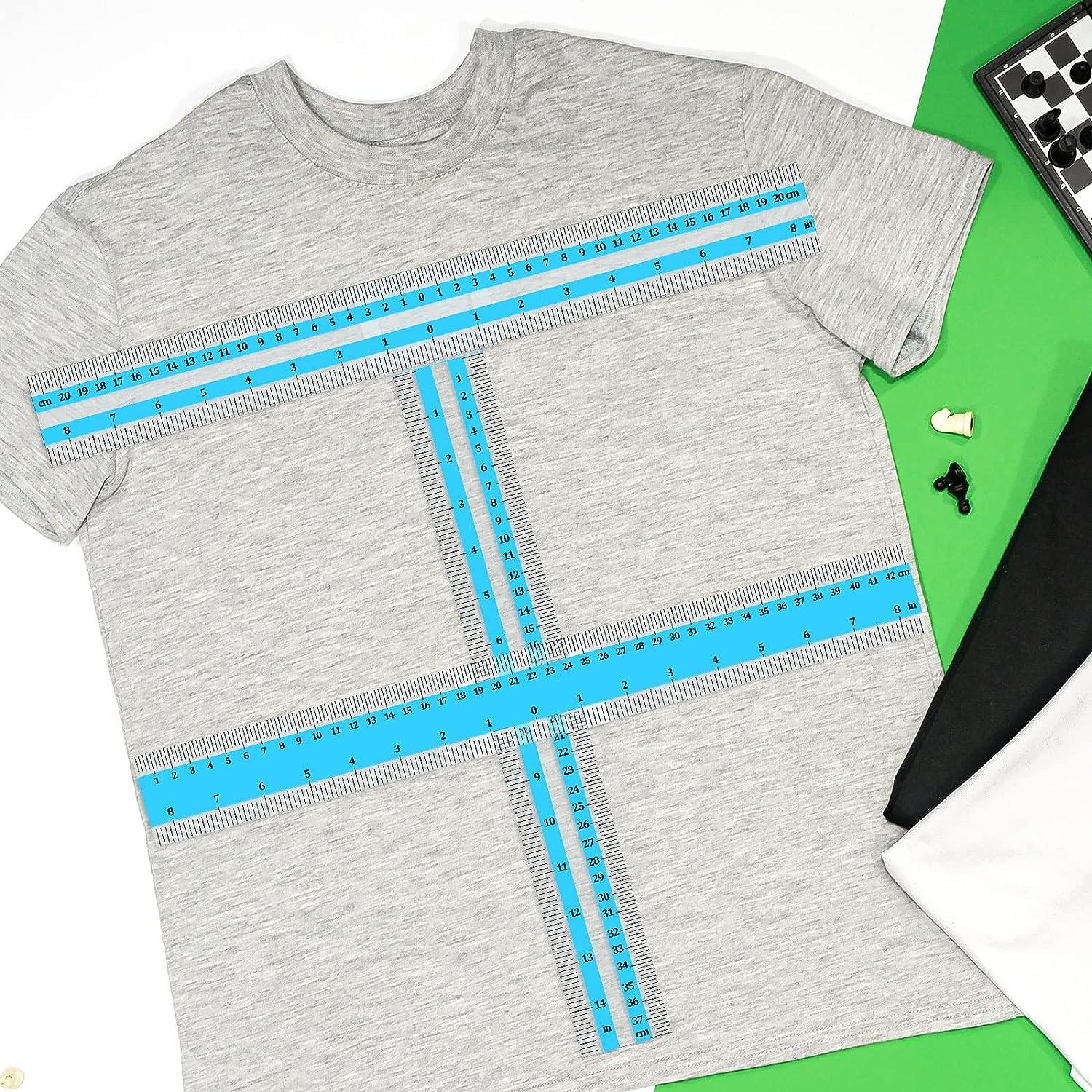 Acrylic T-Shirt Alignment Ruler Set - 3 Pcs Shirt Placement Guide Tool ...