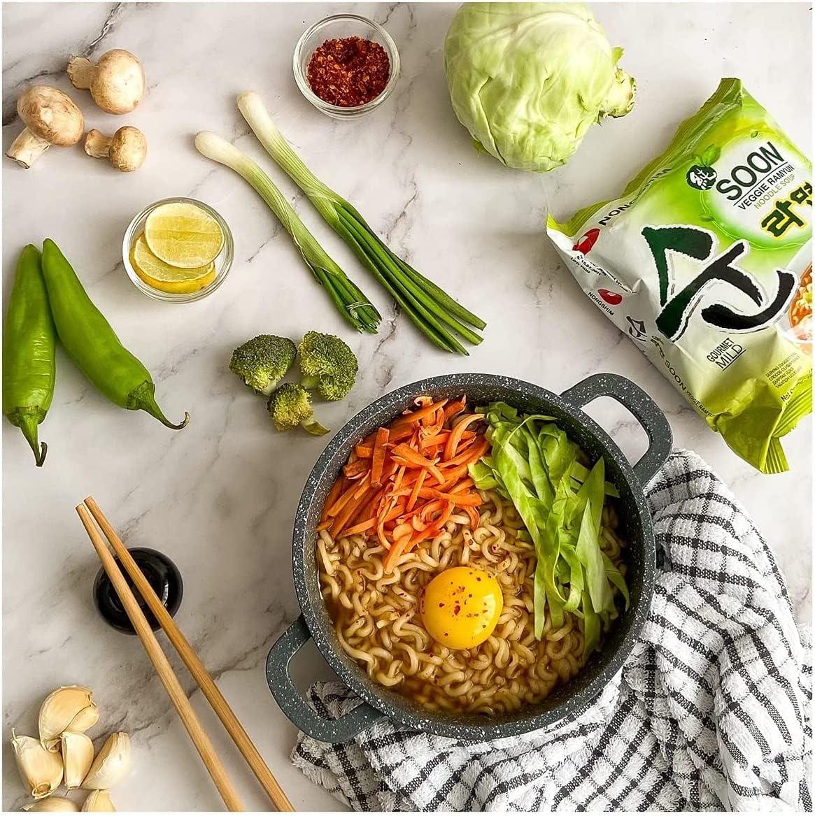 Nong Shim Soon Veggie Ramyun Instant Noodle Soup Mild Halal 112g (Pack ...