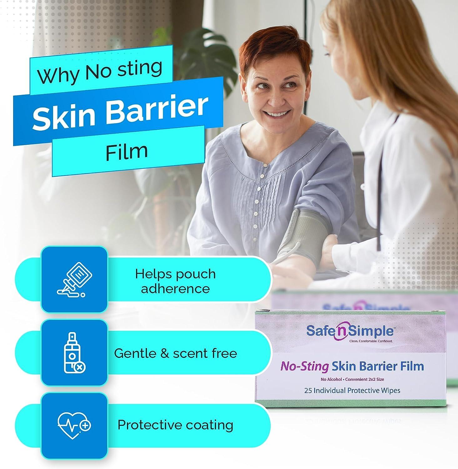 Safe n' Simple Skin Barrier Wipes - 25 Large Individually Wrapped No ...