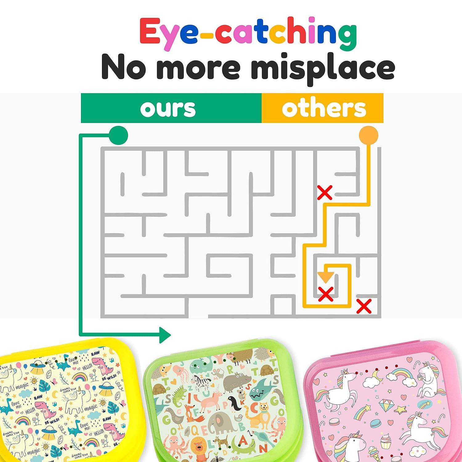 Cute Retainer Holder Case 3 Pack with Cartoon Animals, Dinosaurs ...