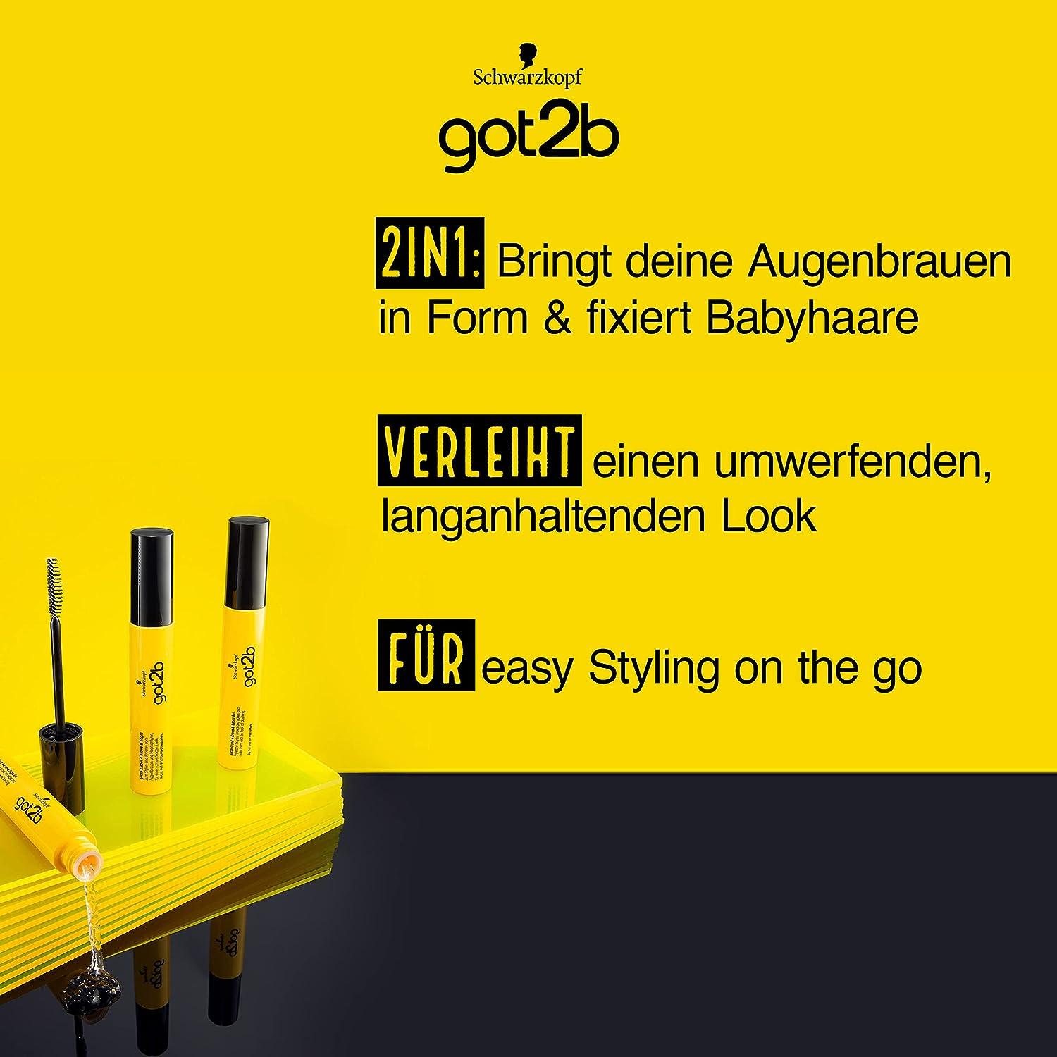 got2b Glue 4 Brows & Edges: 2in1 Brow Gel & Hair Mascara with Two-Sided ...