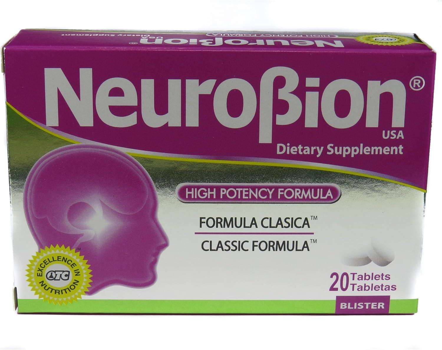 Neurobion Classic 20 Tablets Vitamin B Energy Booster - Formula Clasica