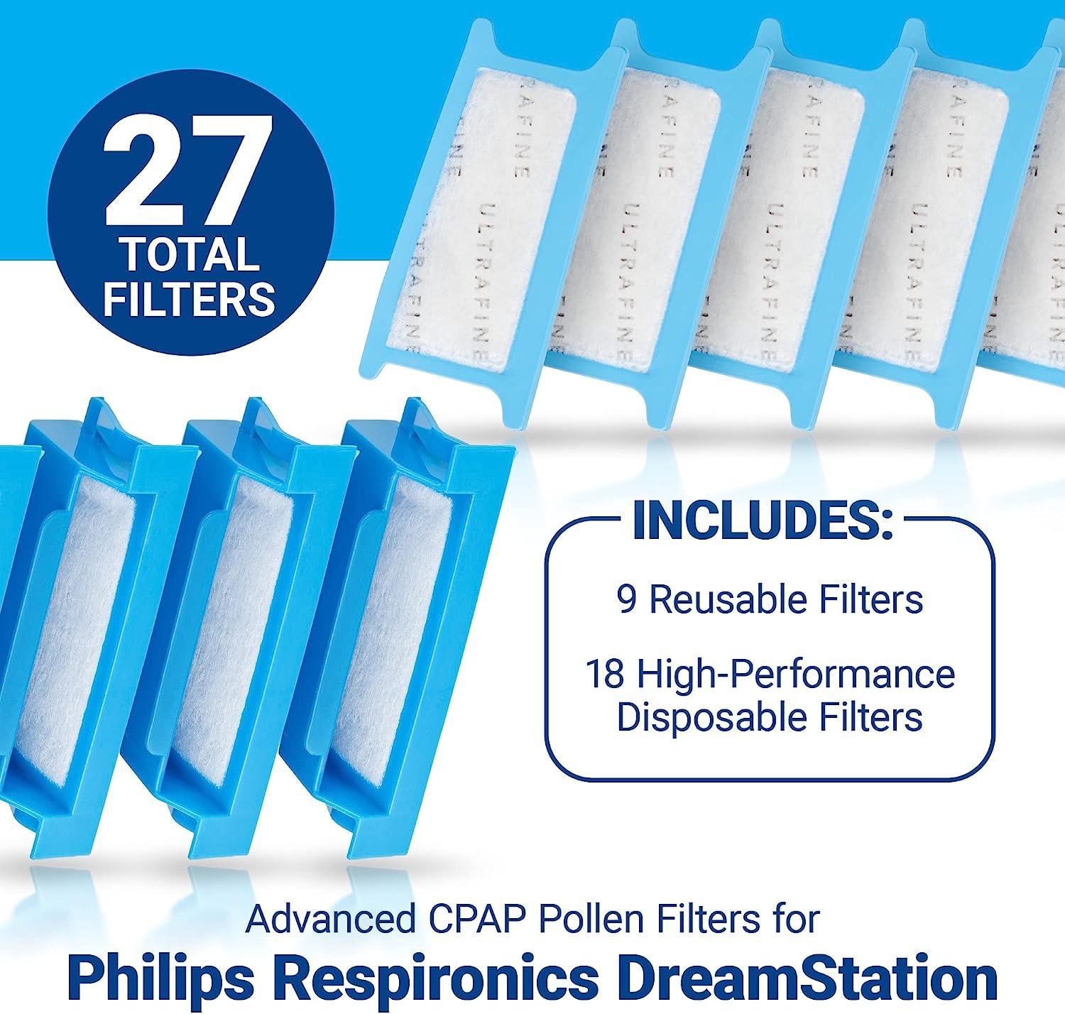 NUWAVE CPAP Filters (27 ct) for Philips Respironics DreamStation 1 CPAP ...