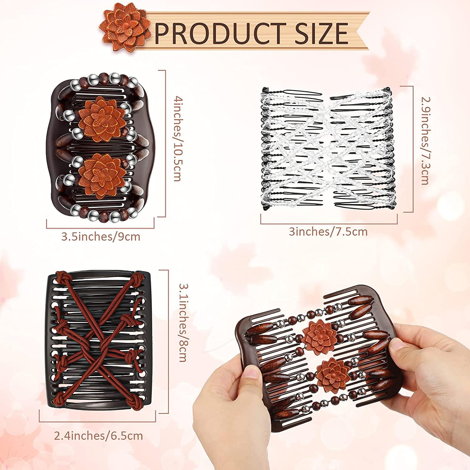 6-Piece Magic Hair Combs Set for Women - Double Comb Clips for Easy ...