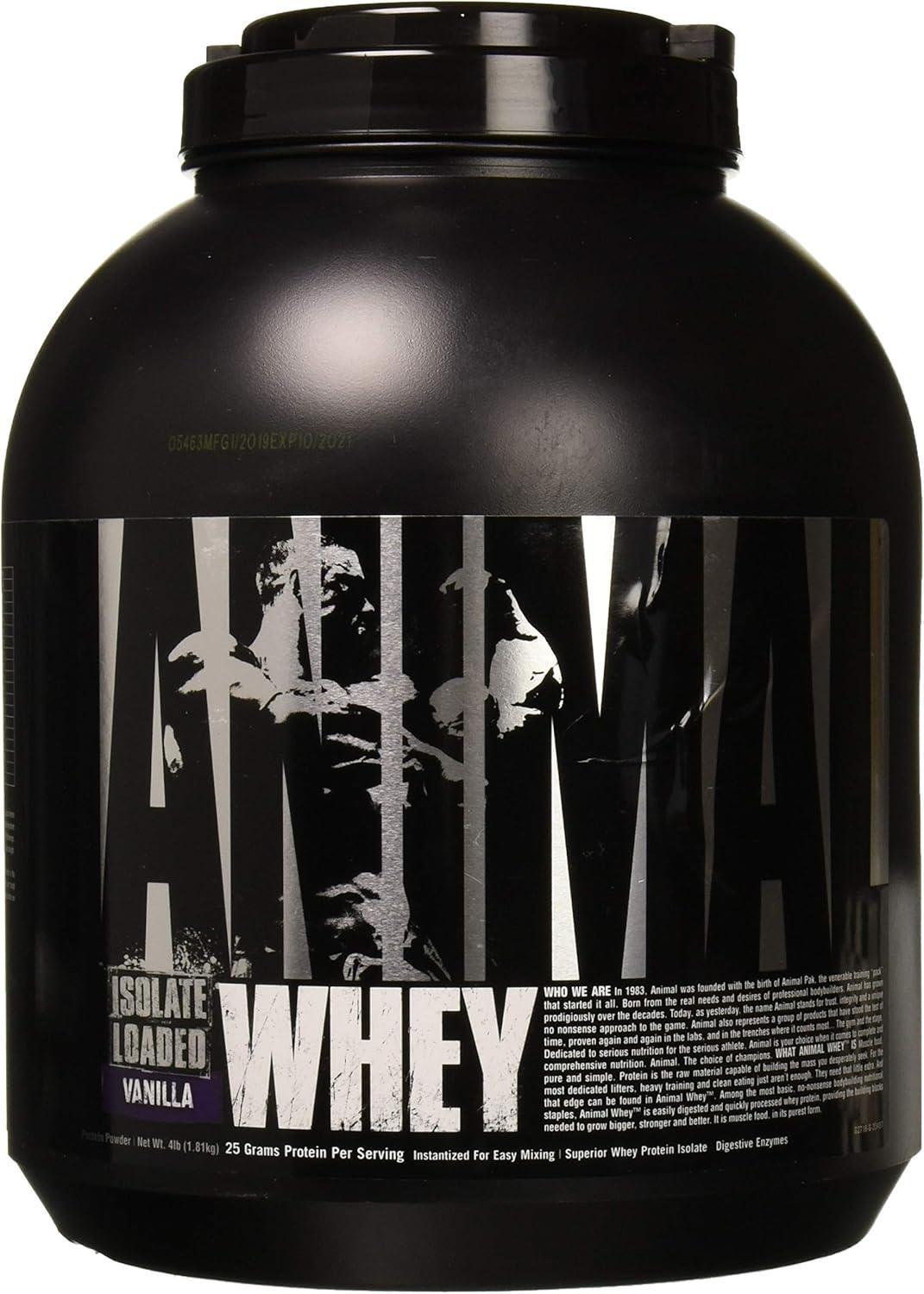 Animal Whey Isolate Whey Protein Powder Isolate Loaded for Post Workout ...