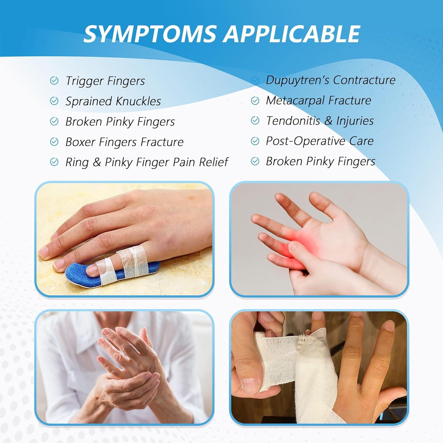 Joingood Small Finger & Wrist Splint - 4 & 5 Finger Rails for Arthritis ...