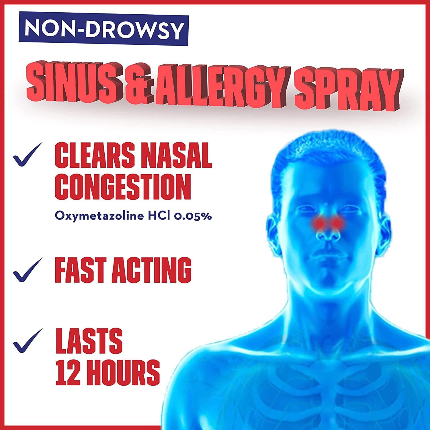 Mucinex Sinus-Max Severe Nasal Congestion Relief Nasal Spray - 0.75 Fl ...