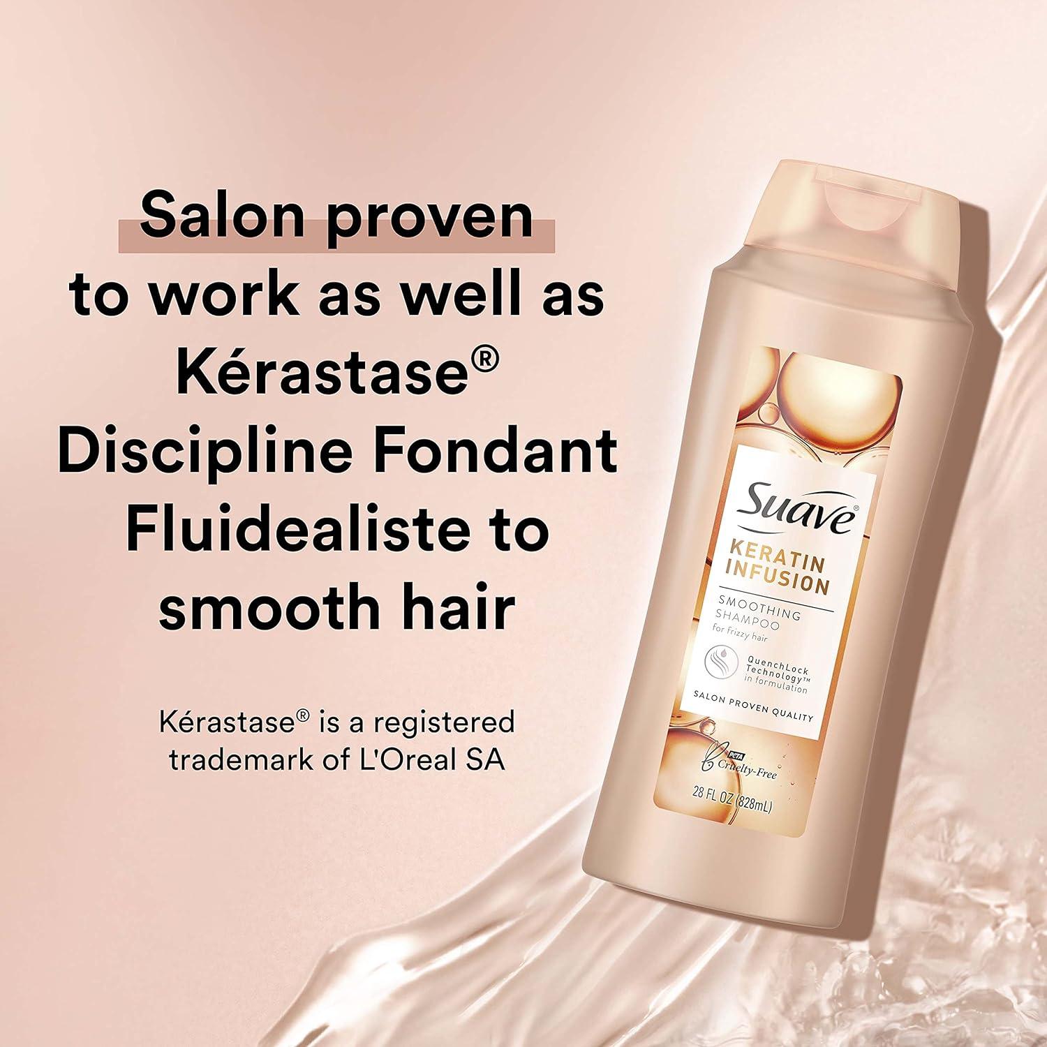Suave Professionals Keratin Infusion Smoothing Shampoo for Dry Hair ...