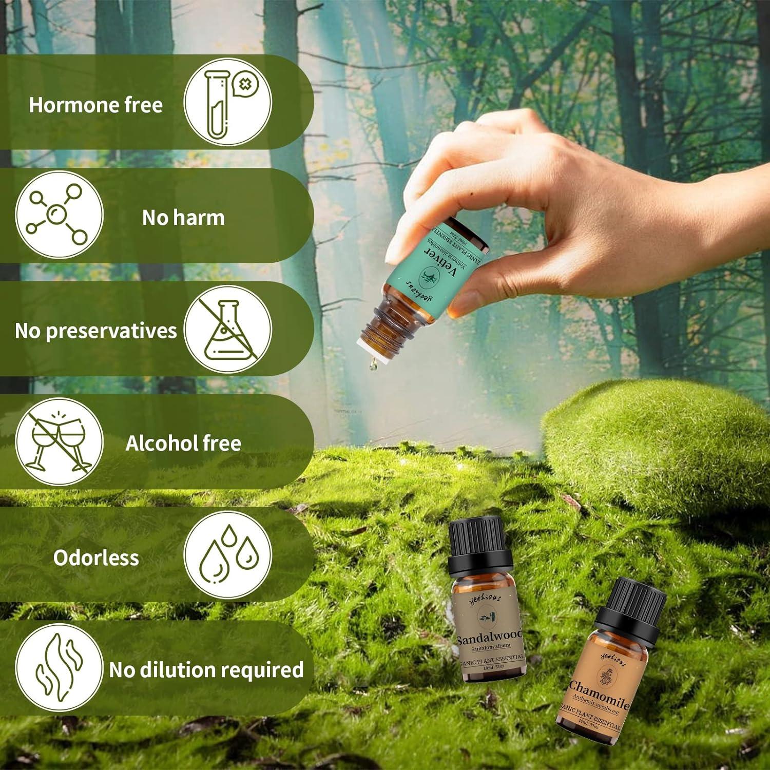 Chamomile Sandalwood Vetiver Essential Oils Set 100% Pure Premium Grade Natural Fragrance Oil ...