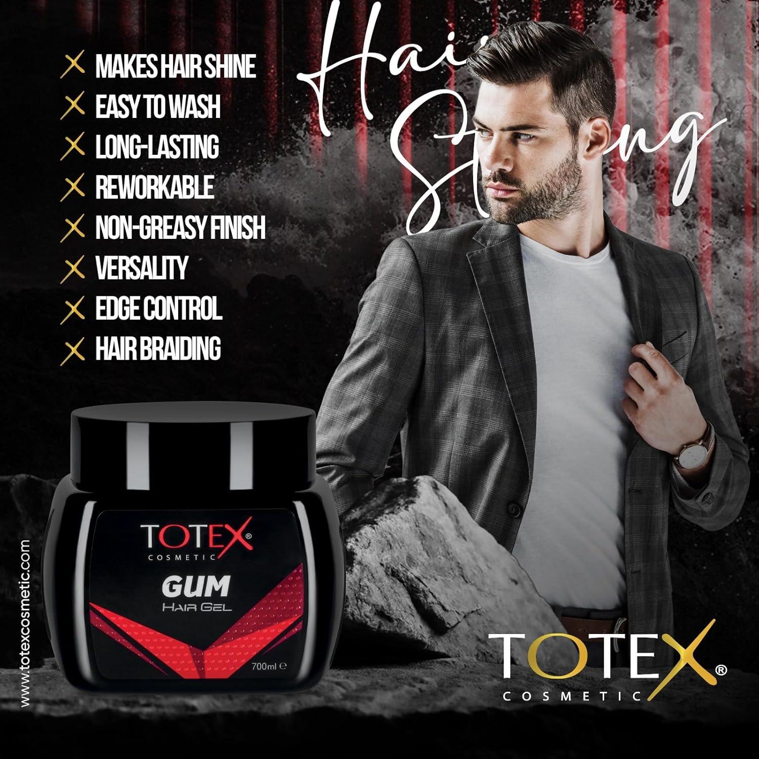 Totex Gum Hair Gel 700ml | for Men & Women | Edge Control & Long ...