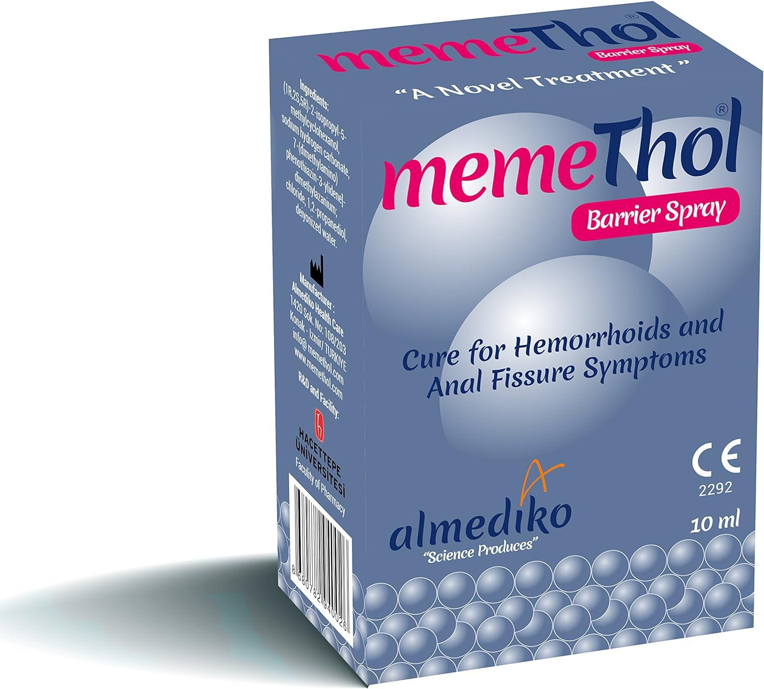 Memethol Hemorrhoids Barrier Spray - Fast Relief and Protection ...