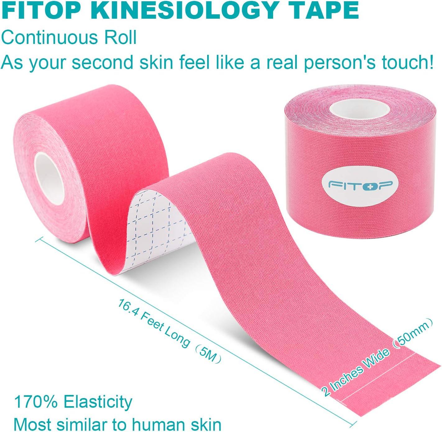 FITOP 2 Rolls K Tape Knee Support - 2 x 16.4' Uncut Roll - Pink | Buy ...