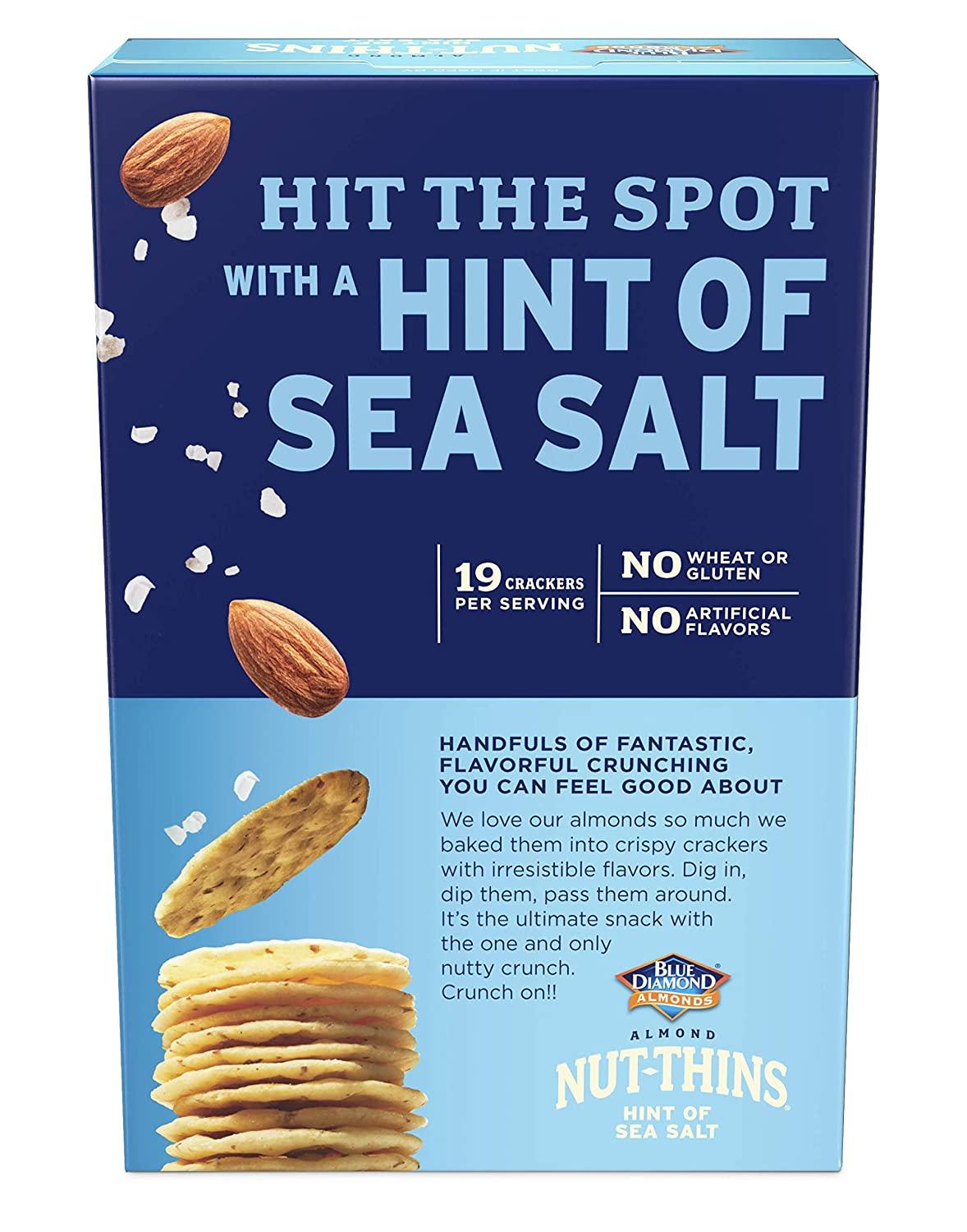 Gluten-Free Blue Diamond Almond Nut-Thins Crackers with Sea Salt ...