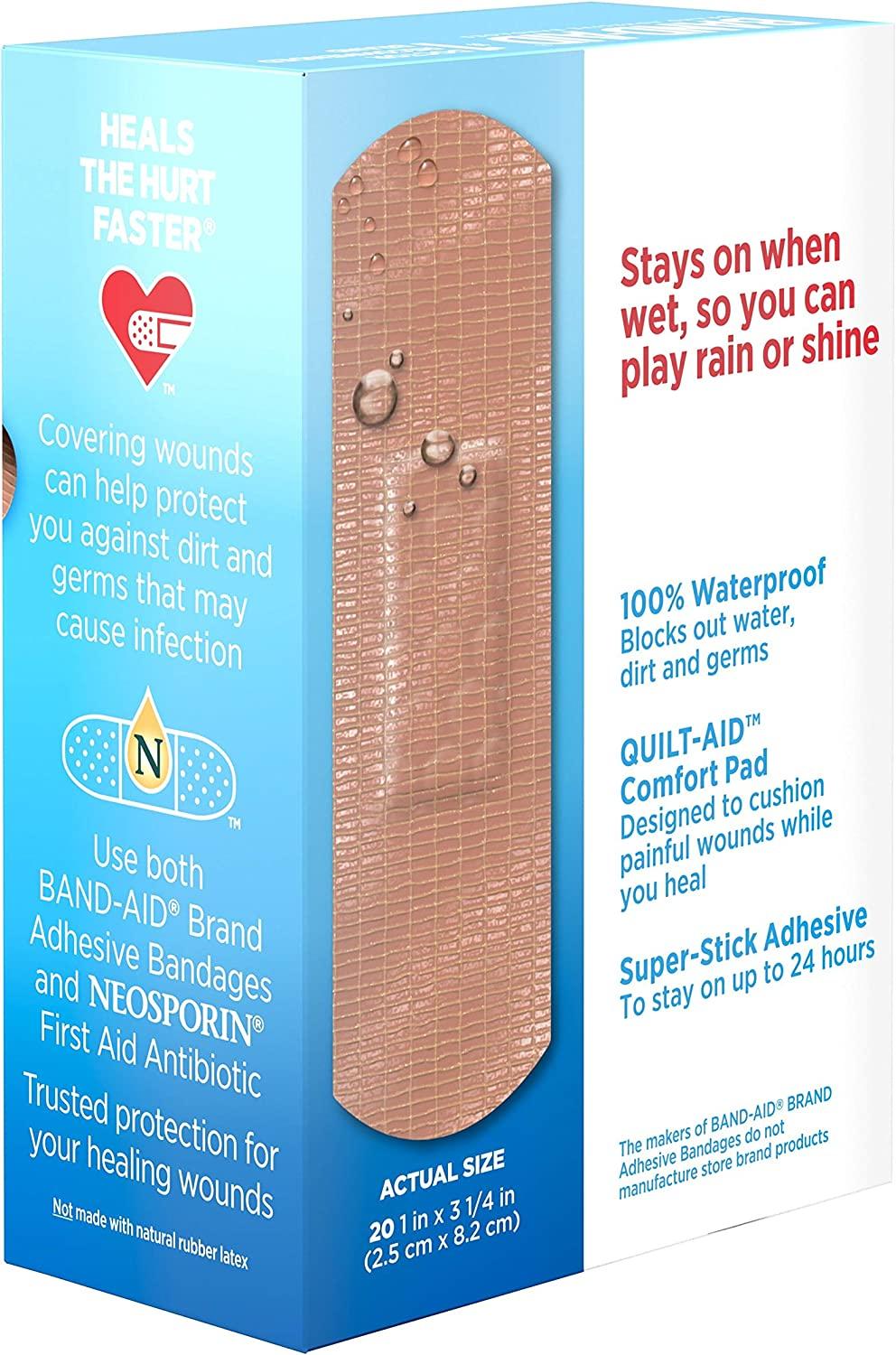 Band-Aid Waterproof Tough Adhesive Bandages - 20 Count, All One Size