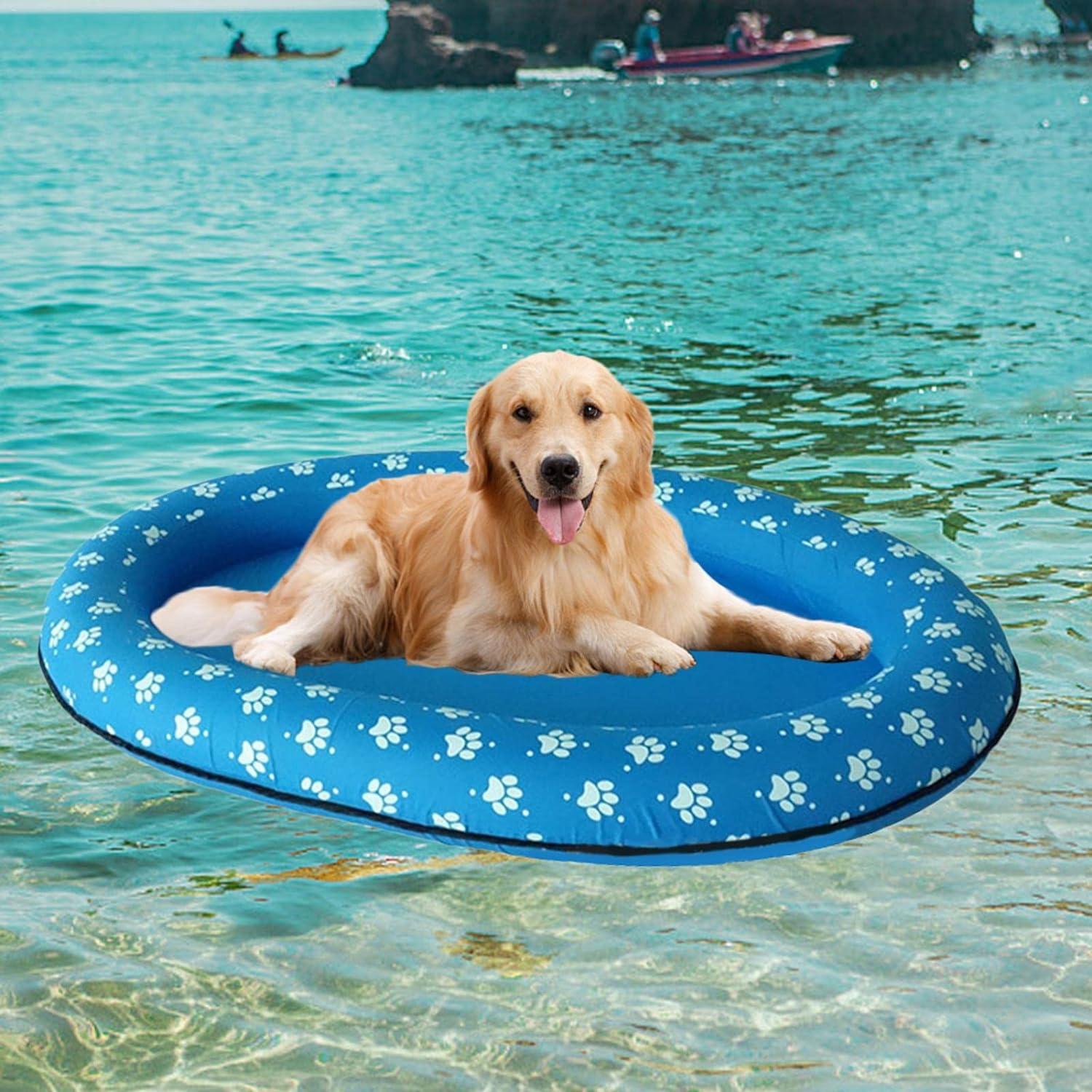 Douchi Dog Pool Float Large Inflatable Raft for Pets Swimming Pool ...