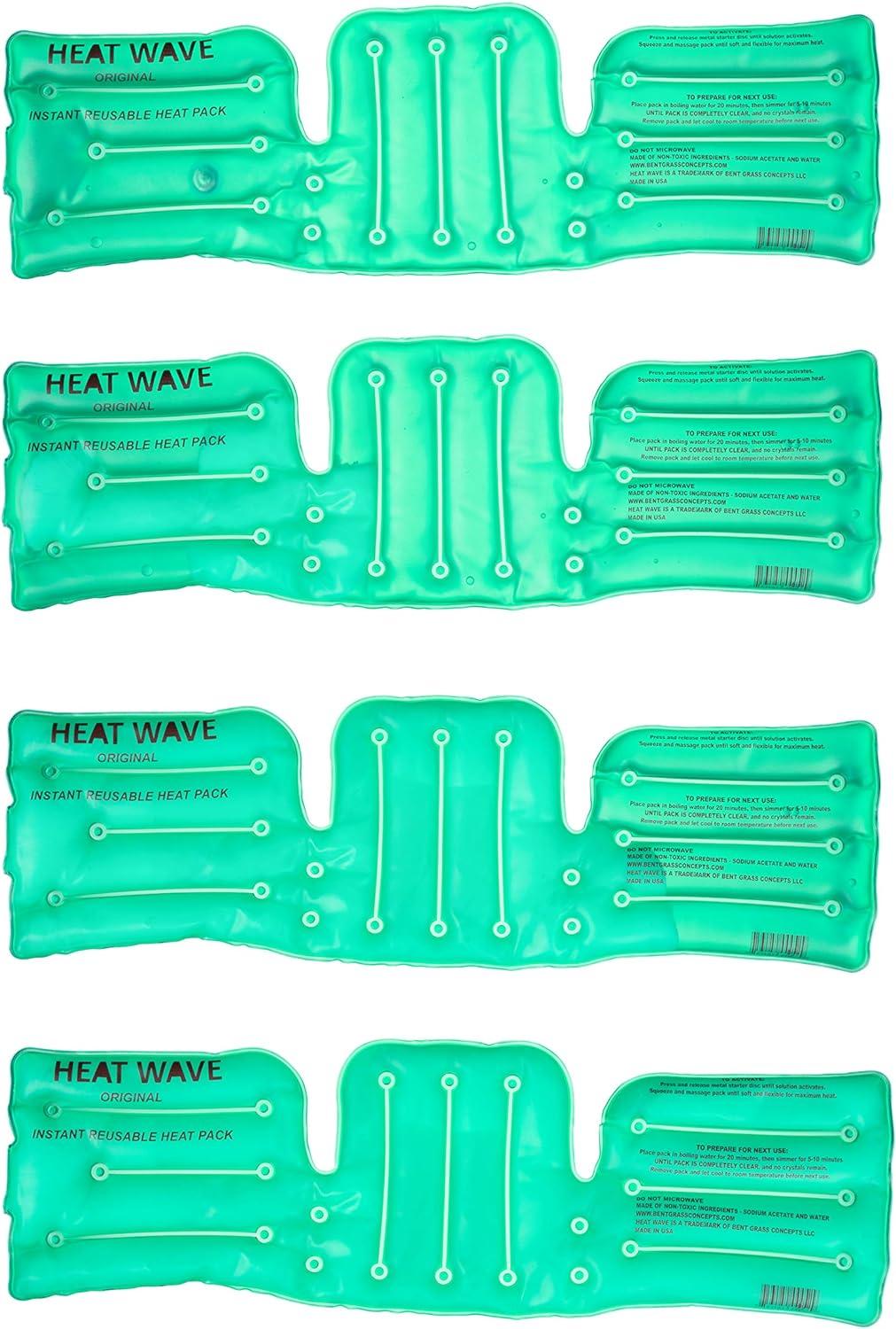 Made in USA HEAT WAVE Instant Reusable Heat Packs | Muscle Aches Pain ...