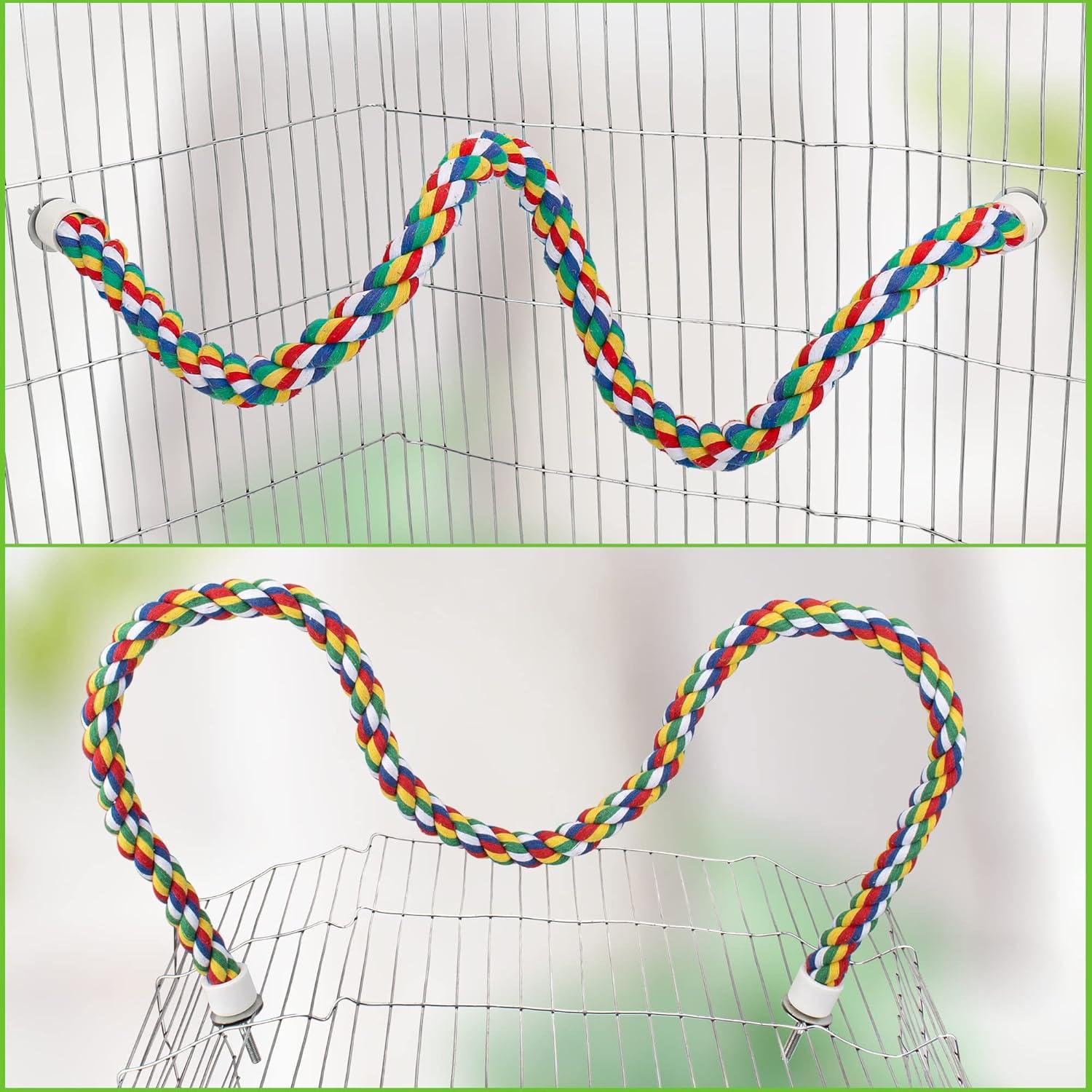 Rope Perch for Birds - Parrot Spiral Climbing Rope (105cm) | Ideal Bird ...