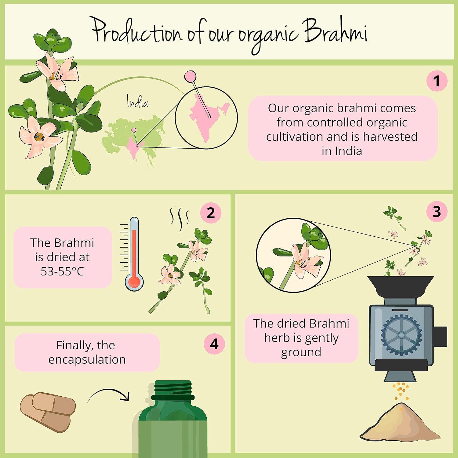 Organic Bacopa Monnieri 750mg | Natural Bacosides | Lab-Tested | 180 ...