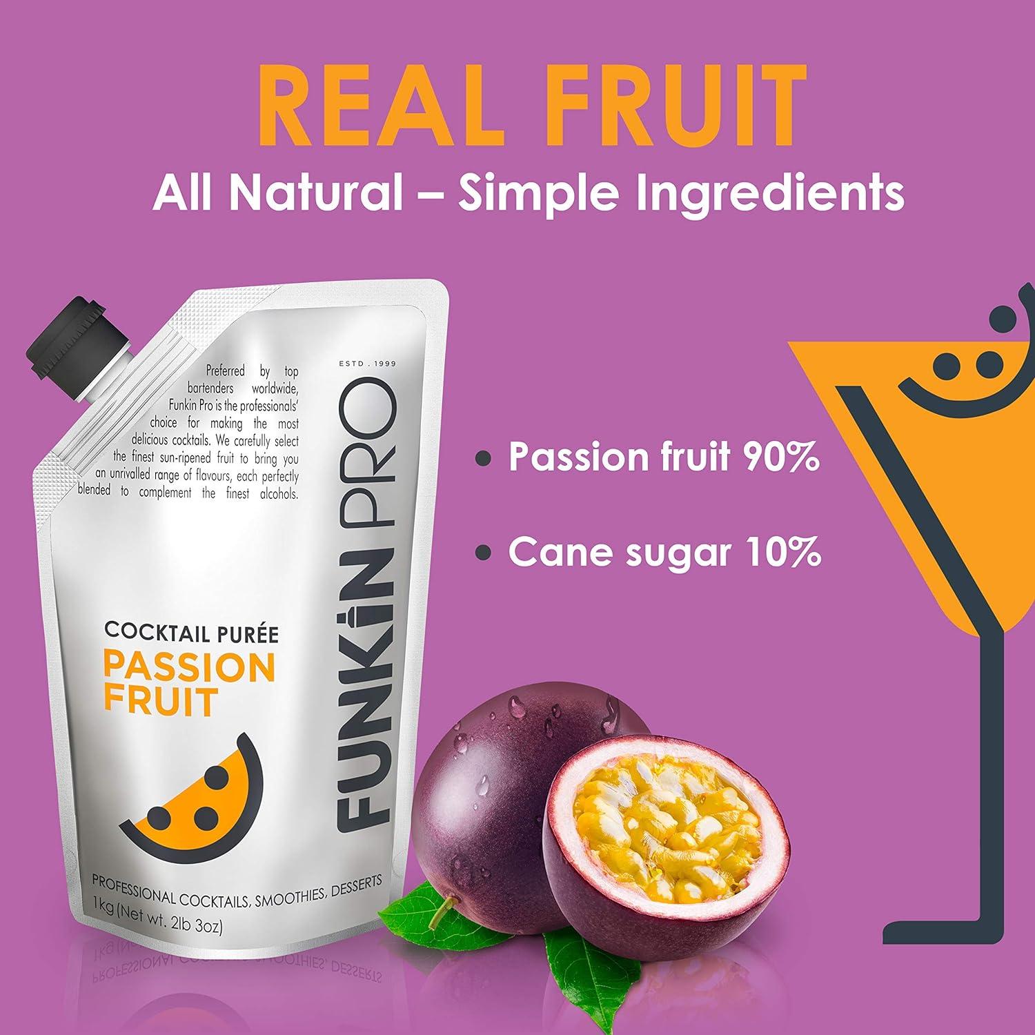 Funkin Pro Passion Fruit Puree for Cocktails Cooking & Baking Real ...