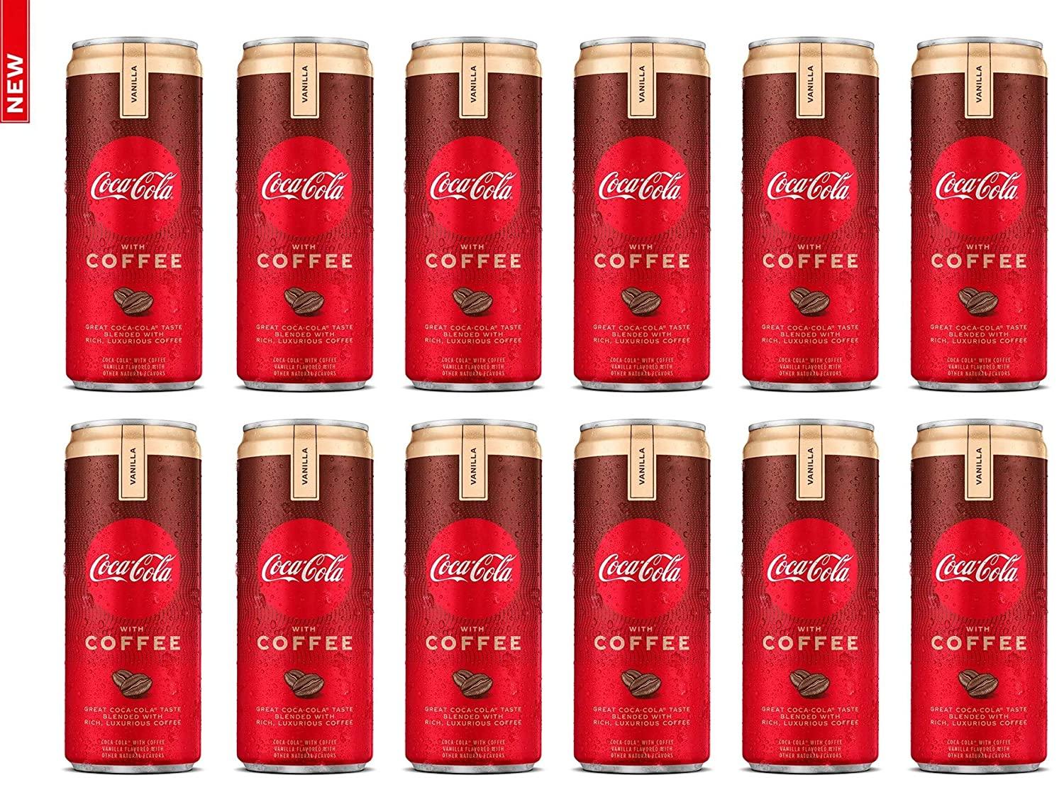 Coca-Cola with Coffee Vanilla | 12 fl oz Slim Cans | 69mg Caffeine ...