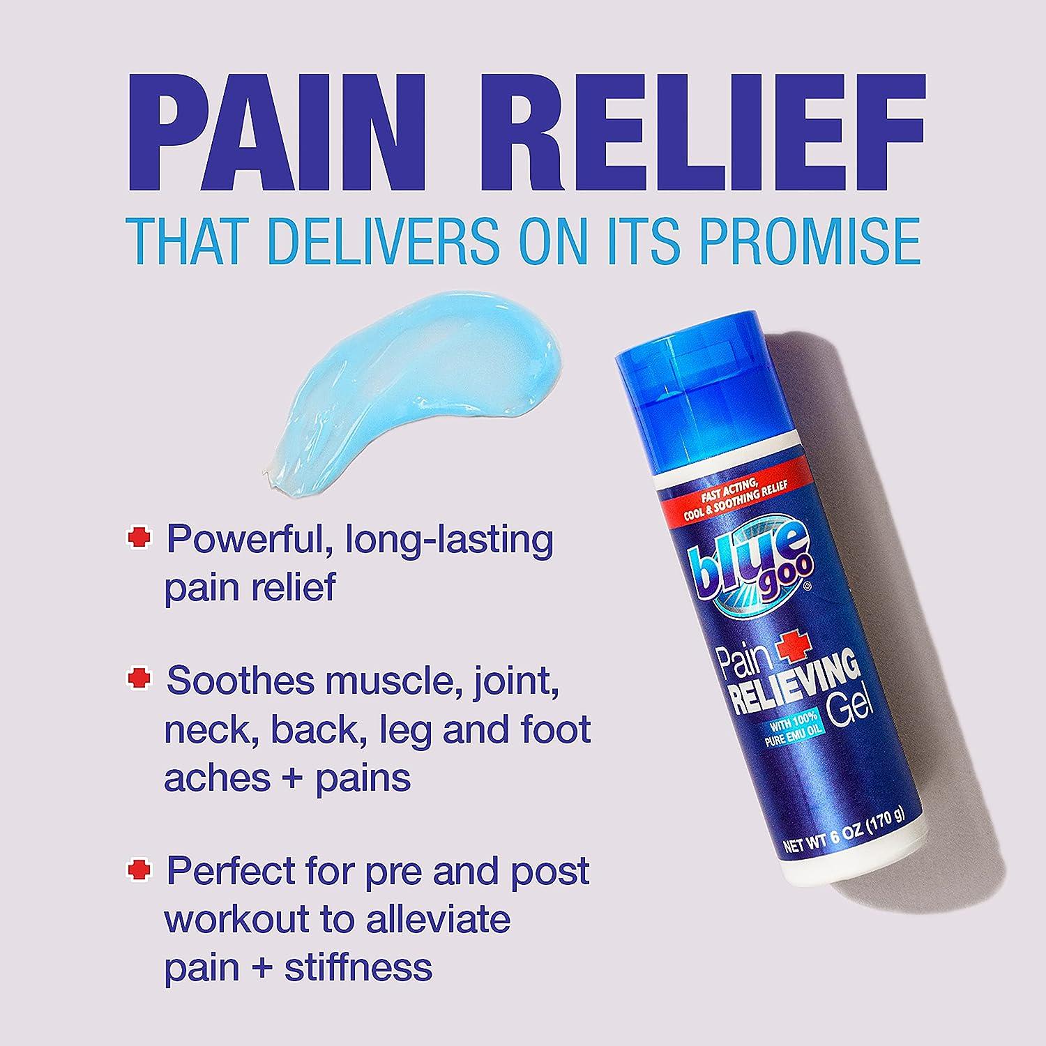 Blue Goo Gel with Emu Oil - Fast-Acting Relief for Back, Neck, Muscle ...