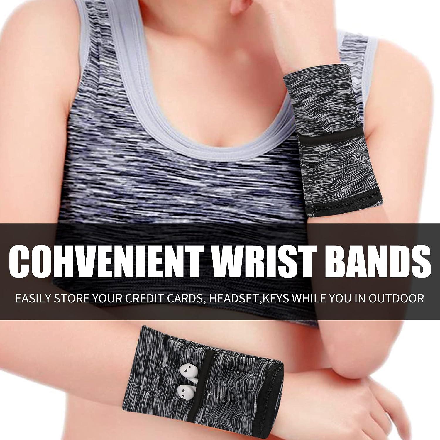 Wrist Pouch Pocket Wallet with Zippered for Running Walking Hiking Yoga ...