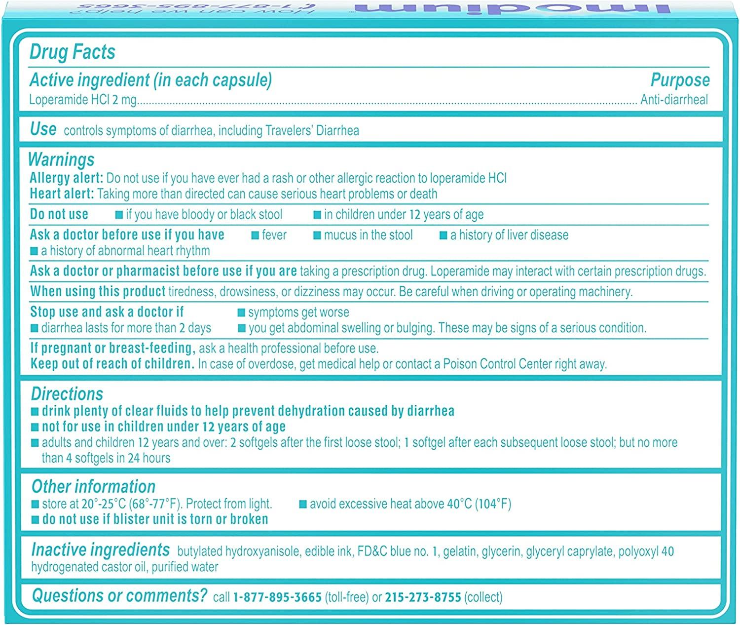 Imodium A-D Softgels 2mg for Diarrhea Relief - 12 Count