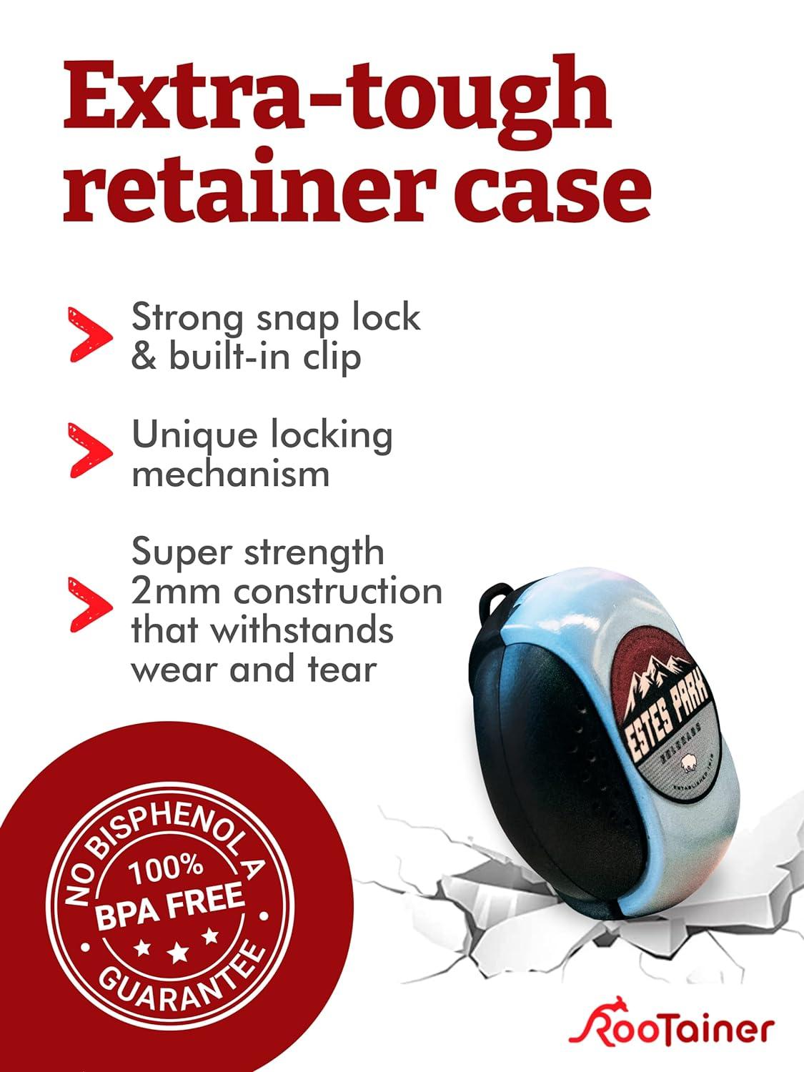 RooTainer Premium Retainer Case with Clip | Rugged Holder for Retainers ...