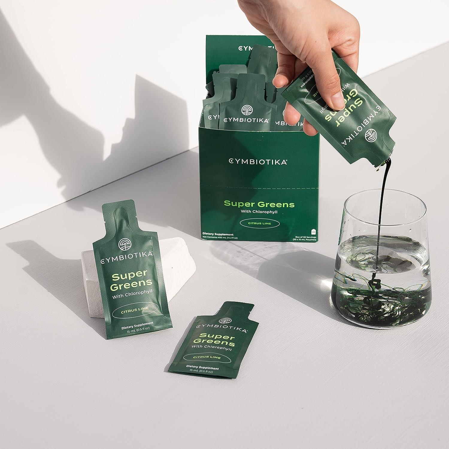 Cymbiotika Super Greens Supplement with Chlorophyll & Spirulina - 30 ...