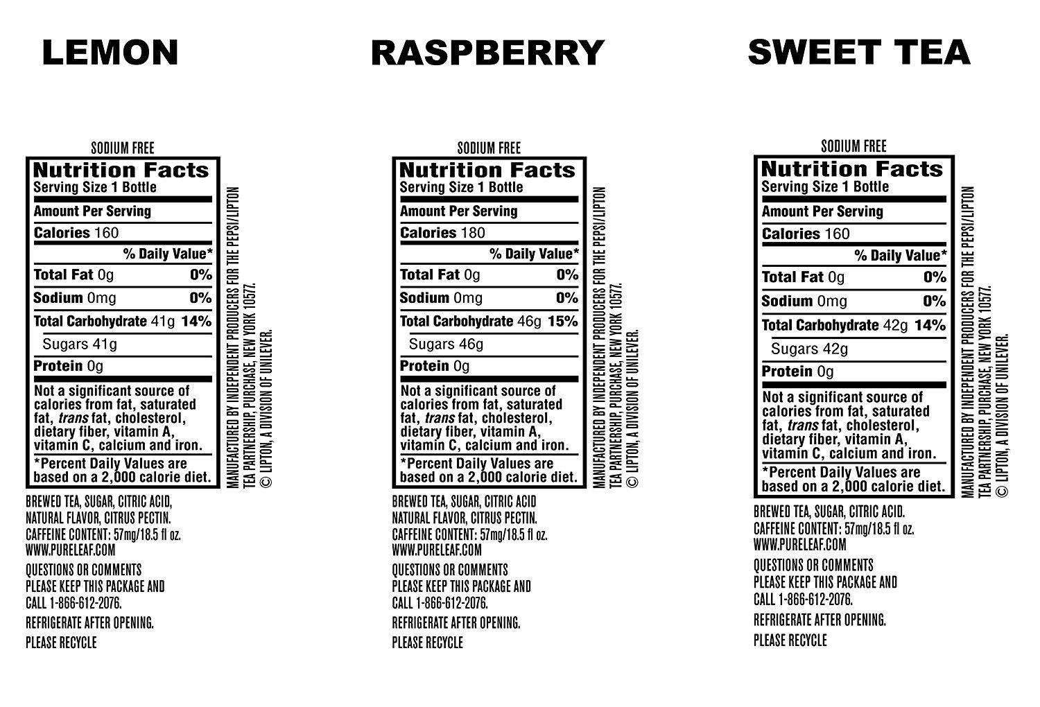 Pure Leaf Iced Tea Sweetened Variety Pack - 12 Pack, 18.5 fl oz Bottles ...