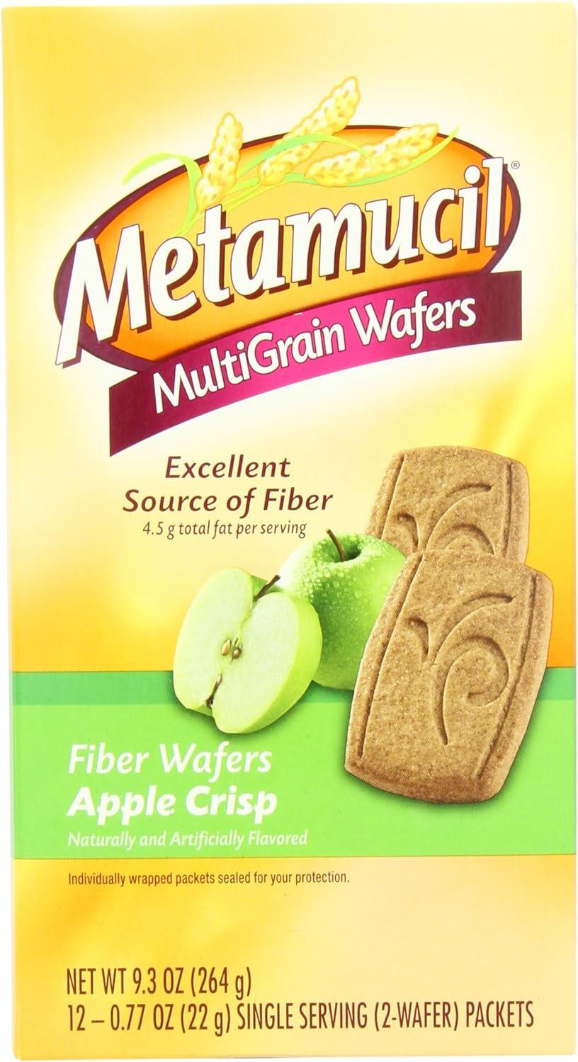 Metamucil Meta Multi-grain Fiber Wafers Apple Crisp 72 Count - Pack of ...