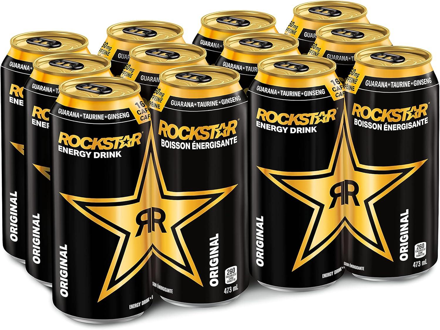 Rockstar Energy Drink Punched 473 mL Cans 12 Pack & Energy Drink 473 mL ...
