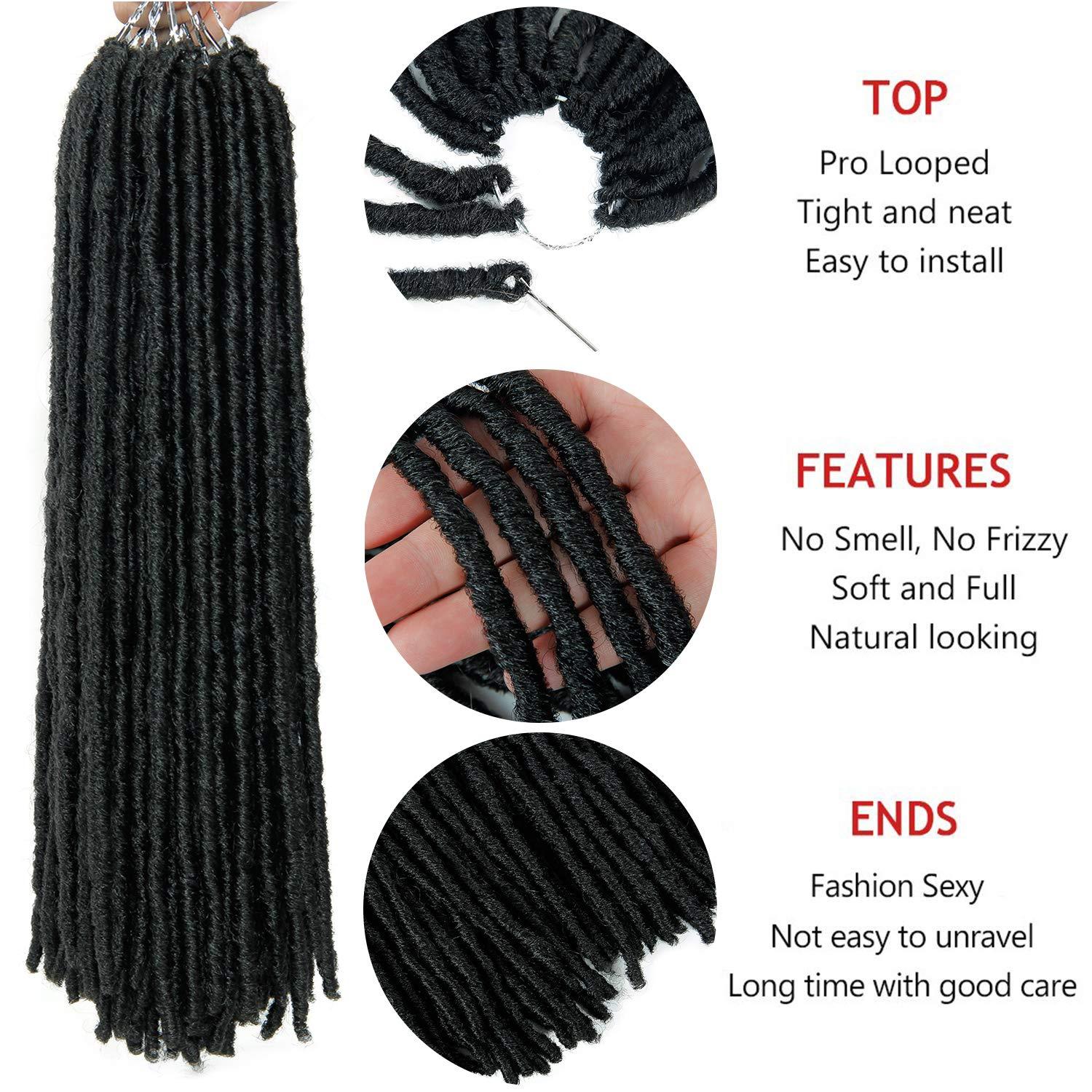 6 Packs 20 Inch Goddess Gypsy Locs Crochet Hair | Pre Looped Soft Faux ...