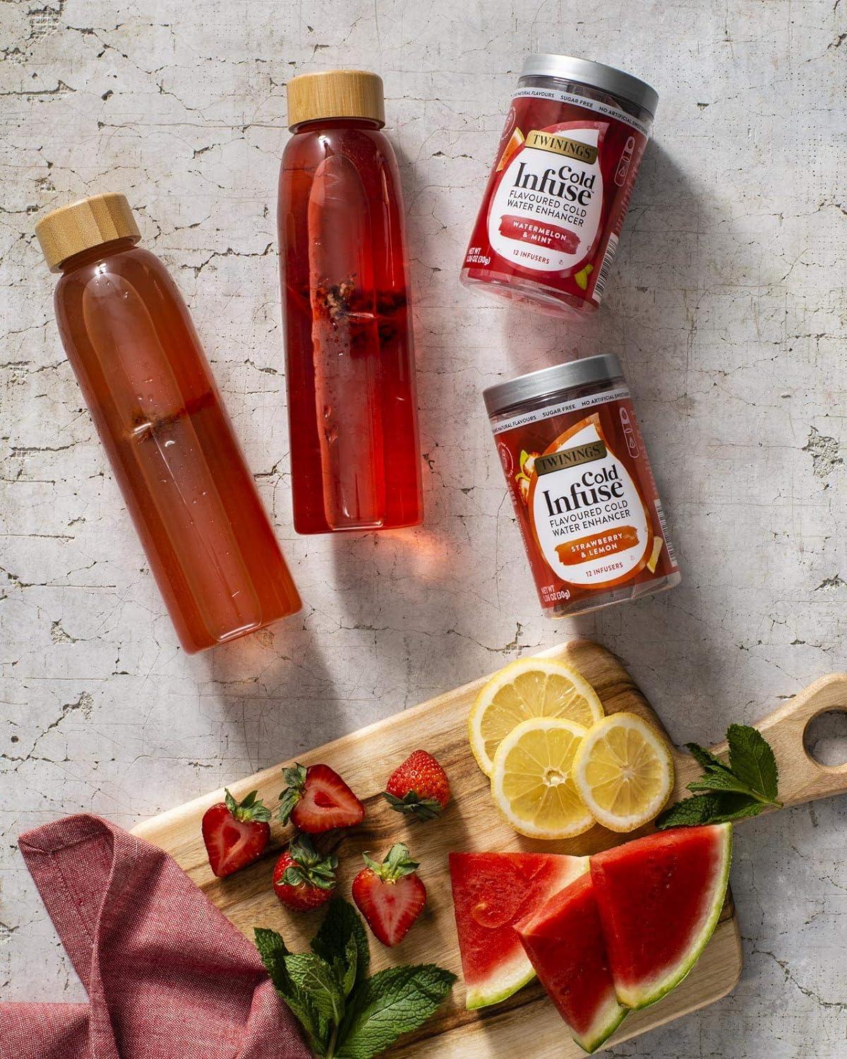 Twinings Cold Infuse Water Enhancer Tea Sampler Strawberry-Lemon Mango ...