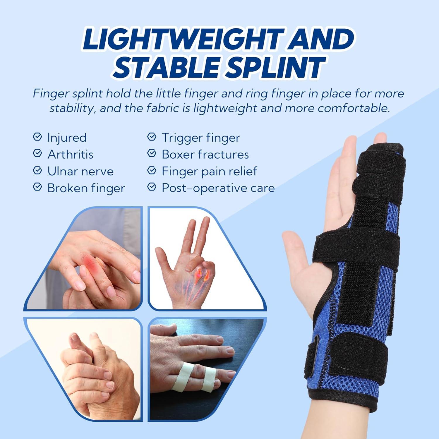 YiYame Little Finger Splint - Metal Support for Broken/Ring Finger ...