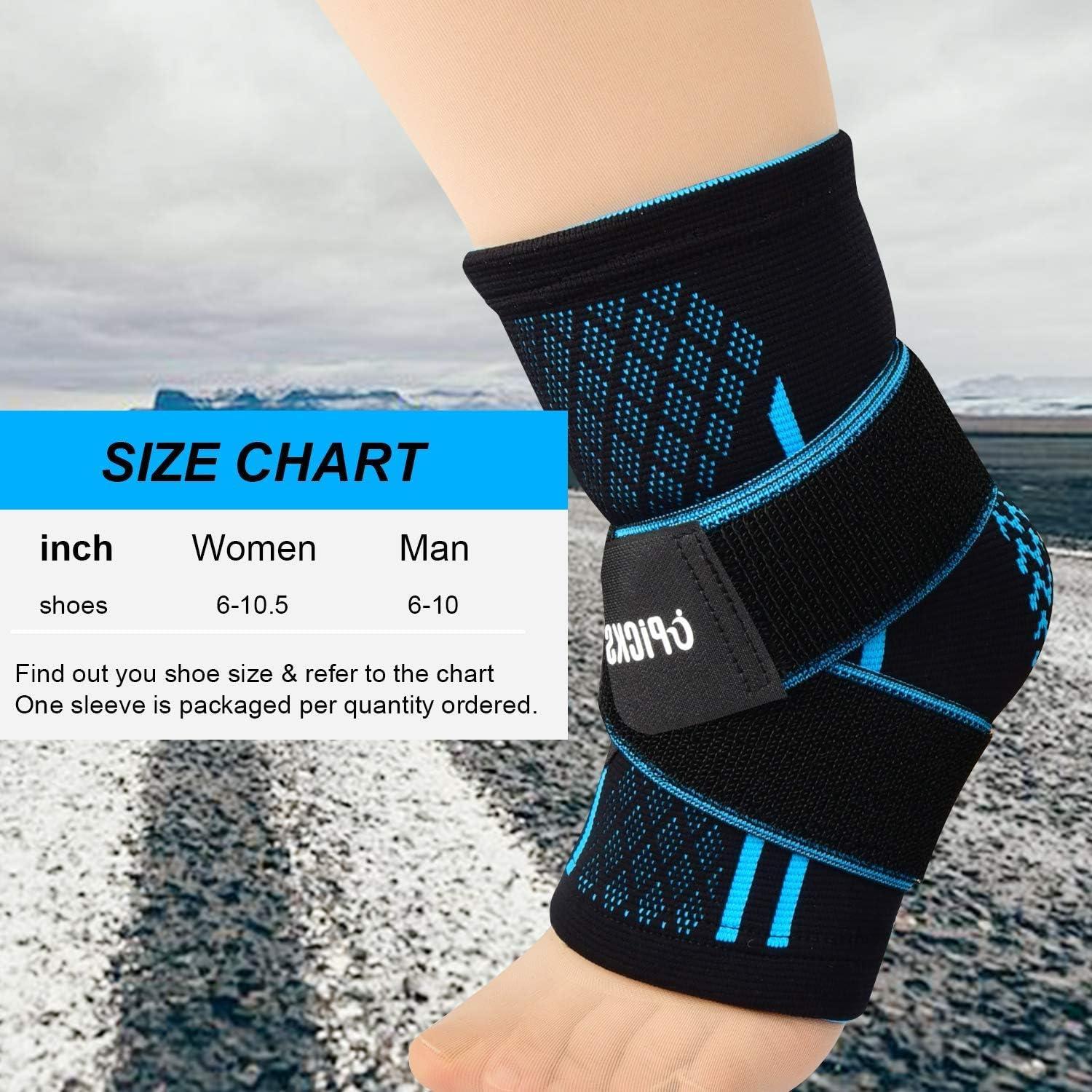 Adjustable Ankle Brace with Arch Support - Elastic & Breathable Nylon ...