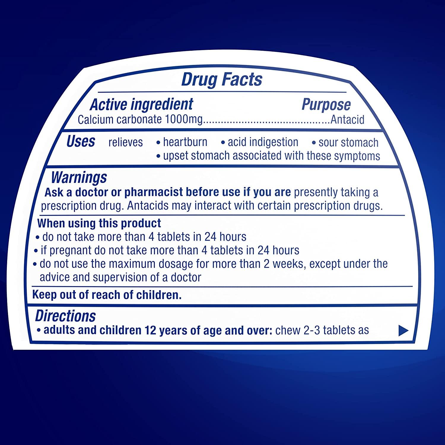 TUMS Chewable Bites Ultra Strength Antacid Tablets - Mixed Fruit Flavor ...