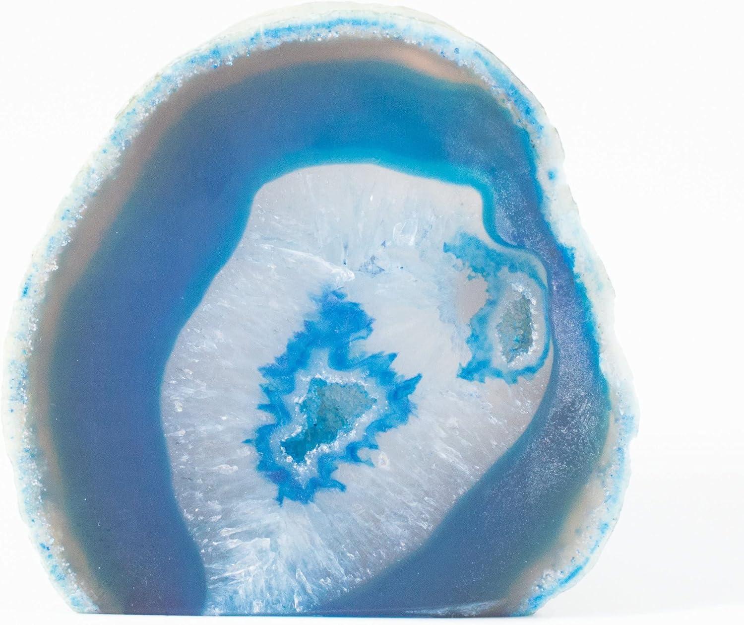 Blue Agate Geode: Stunning Natural Crystal for Home Decor | Buy Now ...