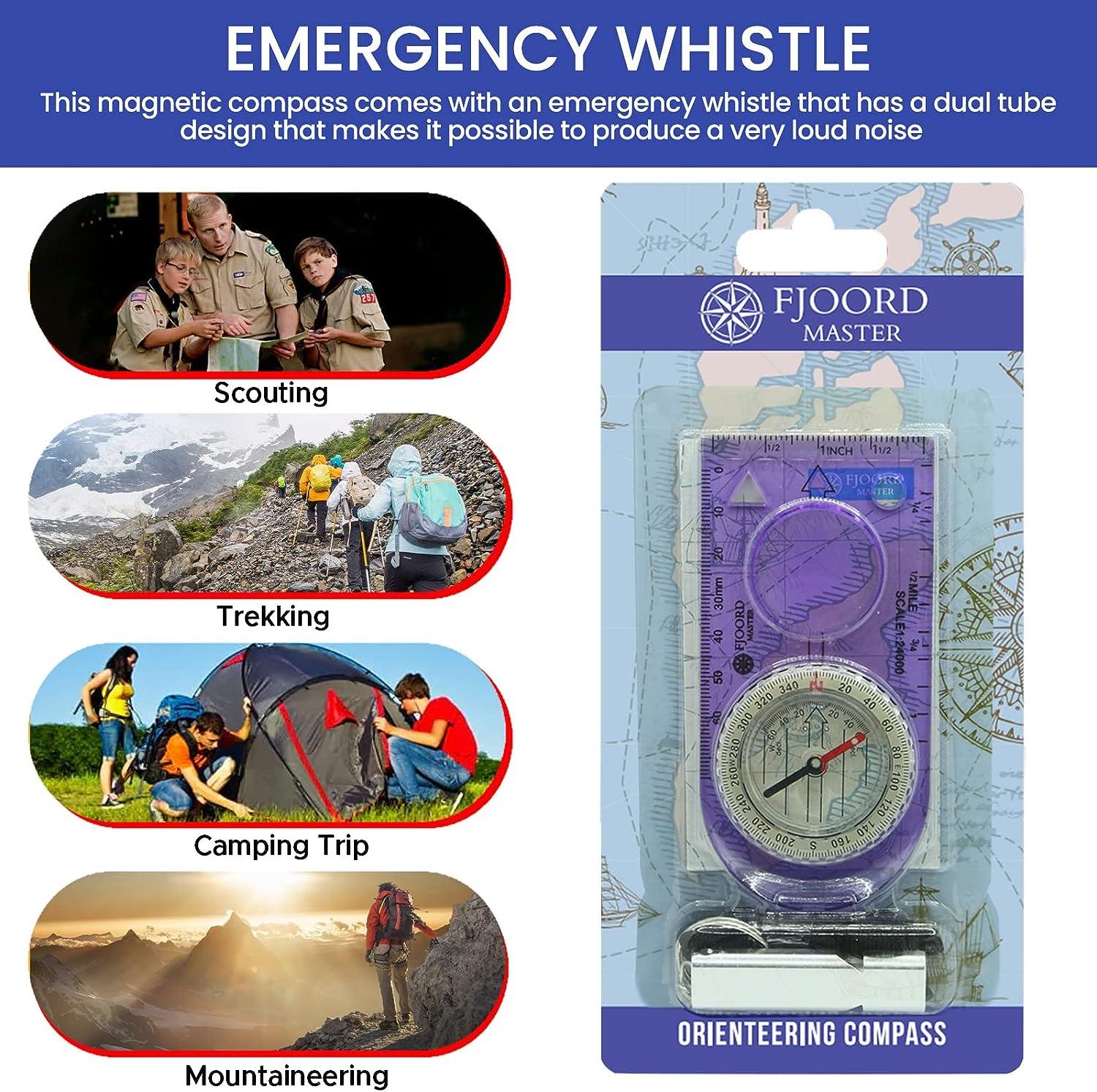 Camping Compass - Luminous Hiking Compass - Magnetic Survival Compass ...