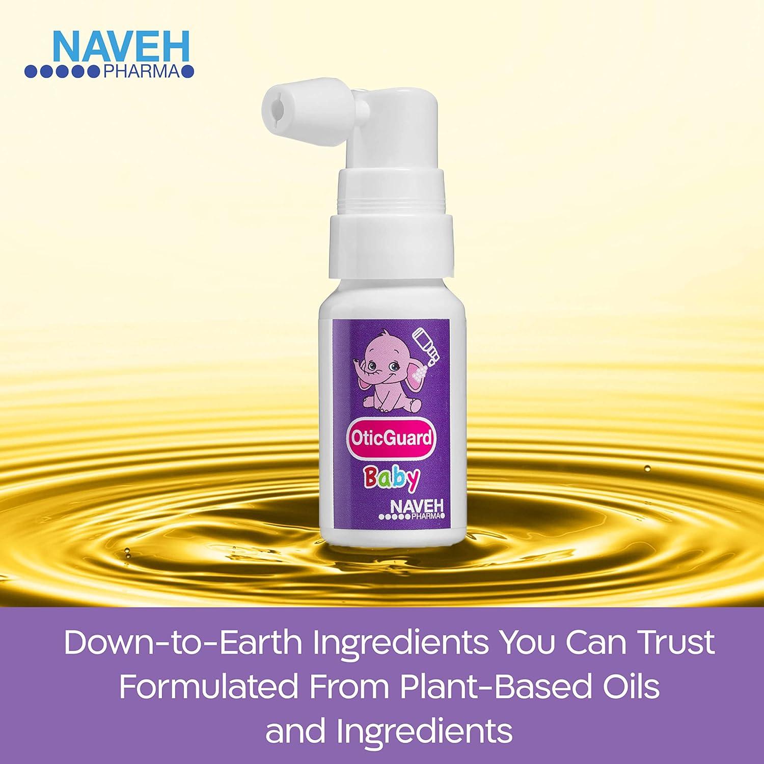 Naveh Pharma CleanEars Baby Earwax Removal Spray + Otic Guard Baby Ear ...
