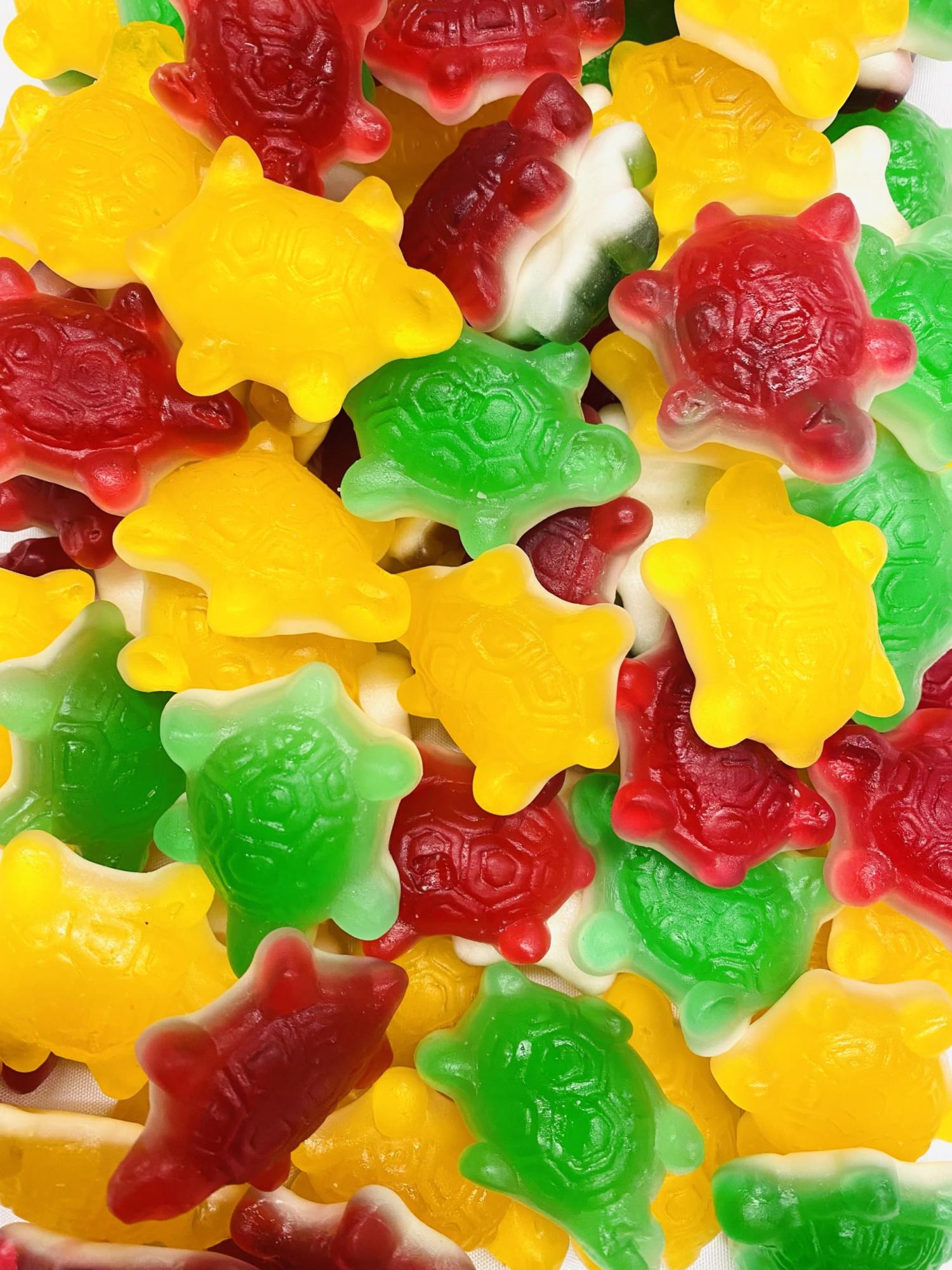 Gummy Fruit Flavour Jelly Turtle Sweets - 1 KG Bag - Turtle Shaped ...
