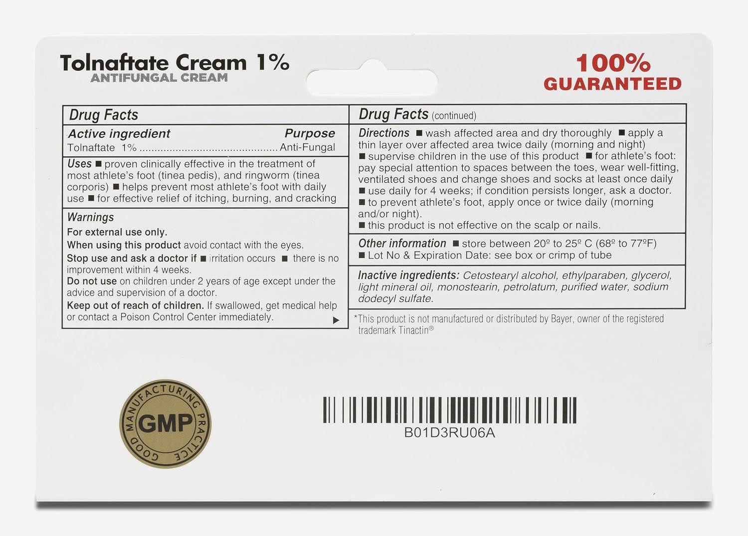 3 Pack Tolnaftate 1% Antifungal Treatment for Athlete's Foot & Ringworm ...