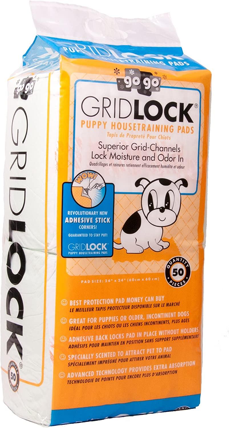 GoGo Pet Sticky Back Gridlock Training Pads - Convenient Training ...