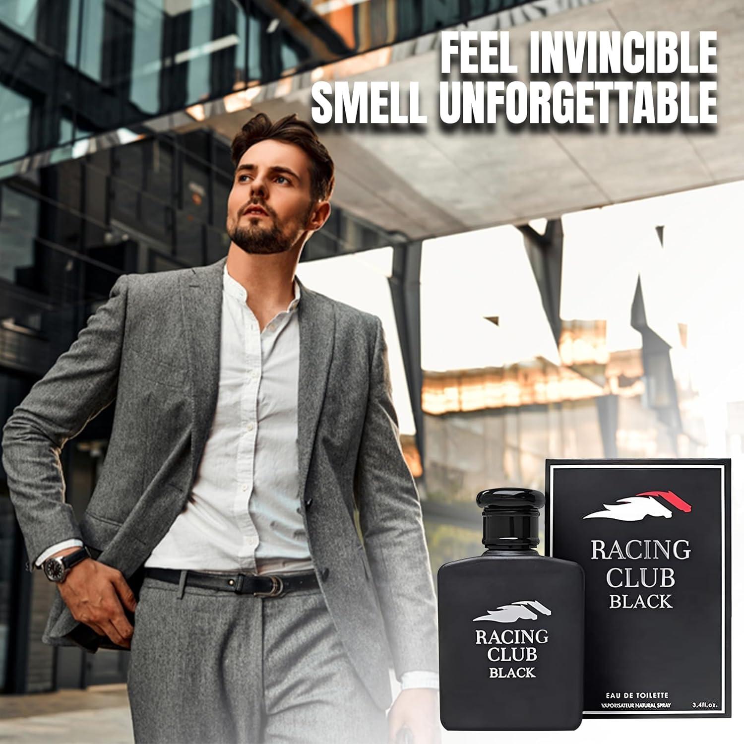 Racing Club Black Sensual Woody Fragrance for Men | Long Lasting ...